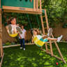 KidKraft Skyway Resort Wooden Outdoor Swing Set / Playset with Tunnel, Tube Slide and Swings ...